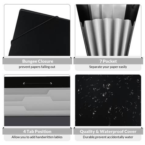 Skydue File Folder 5 Pockets Expanding File Folder And 2 Pocket Folder