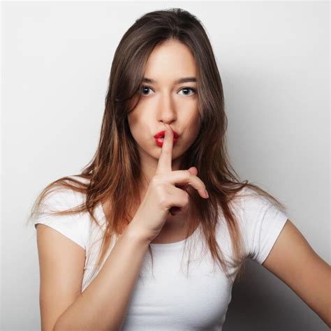 Premium Photo Portrait Of A Pretty Girl On A White Background