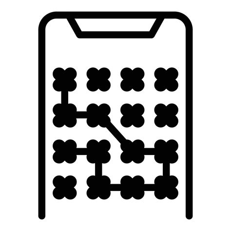 Touch Password Icon Outline Style 15604132 Vector Art At Vecteezy
