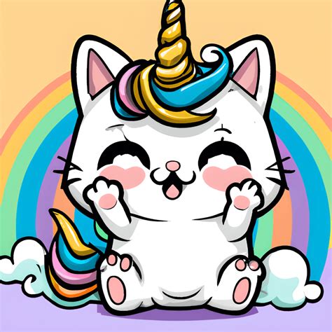 Caticorn Kawaii Chibi Graphic · Creative Fabrica