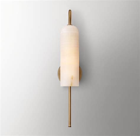 Alabaster Arc Sconce Brass Rh Teen Sconces Modern Sconces