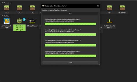 Stuck On Getting The Assets Files From Mojang On Every Pre Existing Instance And On New