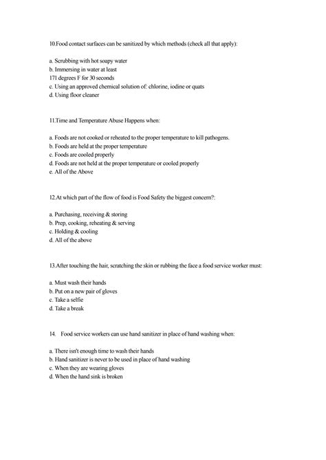 Solution Servsafe Practice Exam Studypool