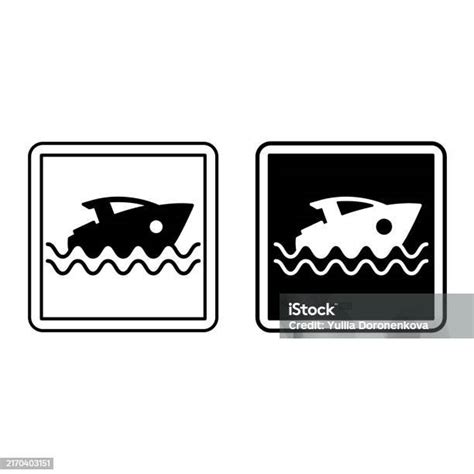 Signs Pier Square Road Signs Boat Sailing On The Sea Black And White