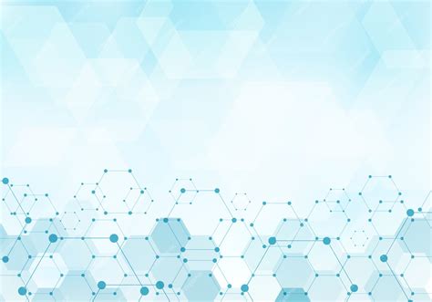 Premium Vector Abstract Hexagons Pattern Molecule Blue Background