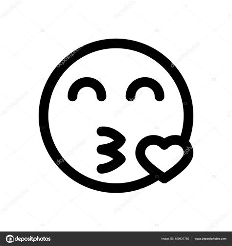 Emoji Blowing Kiss Icon Stock Vector Image By ©get4net 159637780