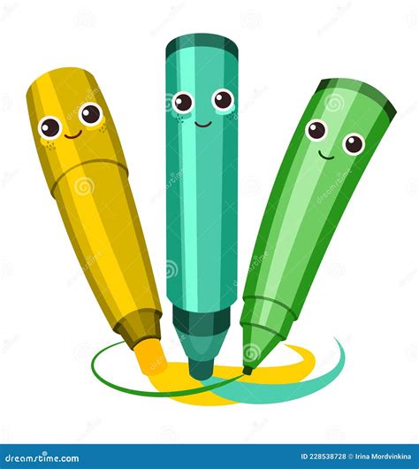 Set Of Three Markers Geolocation Cartoon Vector
