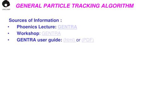 Ppt General Particle Tracking Algorithm Powerpoint Presentation Free