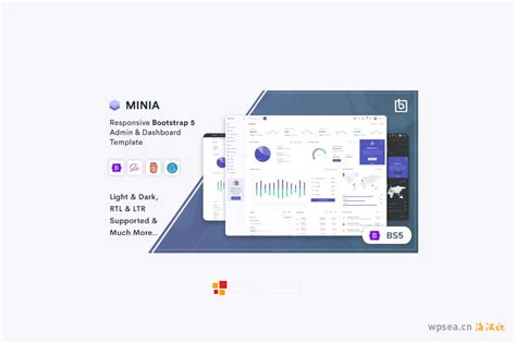 minia bootstrap 5 管理和仪表板模板 wpsea模板