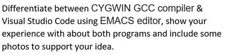 Solved Differentiate Between Cygwin Gcc Compiler And Visual