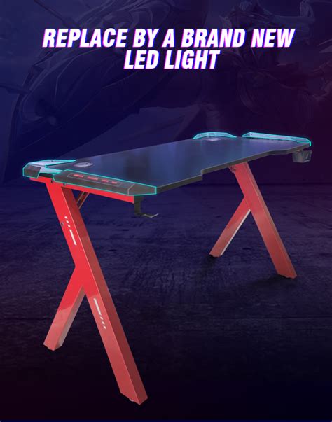 Ergonomic L Shape Led RGB PC Table Computer Gaming Desk For Homewith