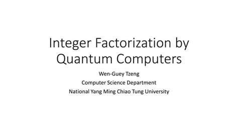 Quantum Factorizationpdf