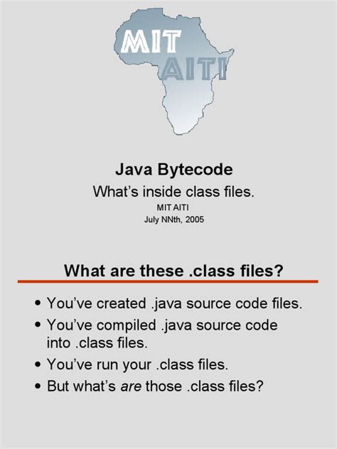 Java Bytecode Whats Inside Class Files Pdf Java Virtual Machine Computer Programming