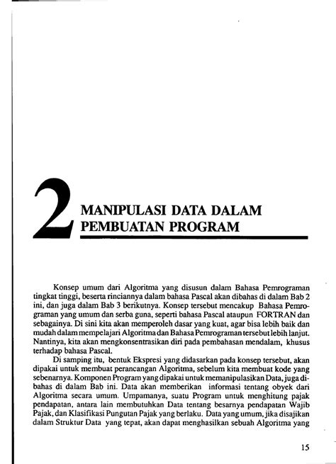 Algoritma Dan Pemrograman Dasar Bab Manipulasi Data Dalam Pembuatan Program Studocu