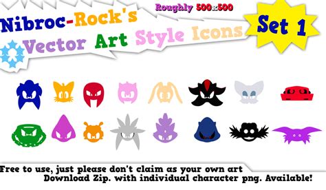 Nibrocs Sonic Vector Icons Set1 By Nibroc Rock On Deviantart