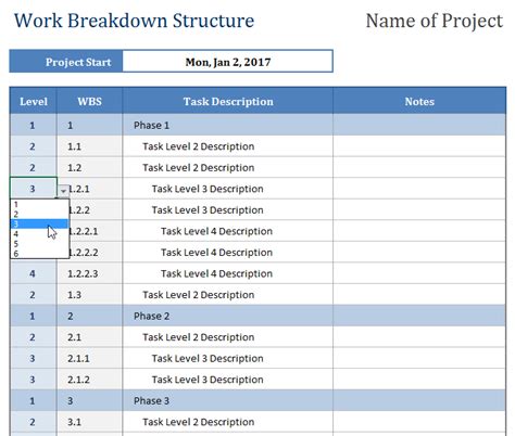 TotalSheets Com Work Breakdown Structure