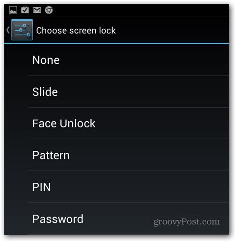 Set A Screen Lock On Google Nexus Tablet GroovyPost
