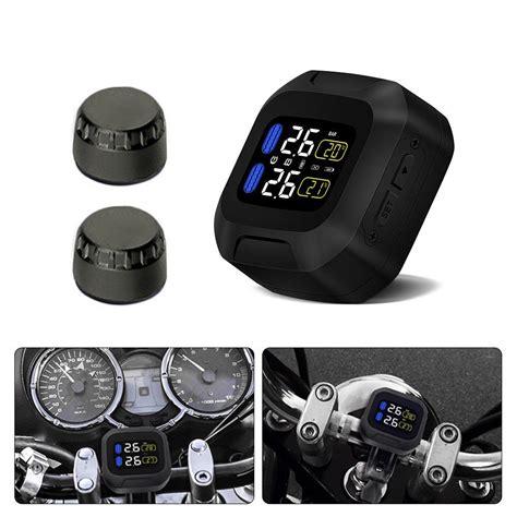 Careud M3 A Motorcycle Tpms Tire Pressure Monitoring System 2 External Sensors Shopee Malaysia