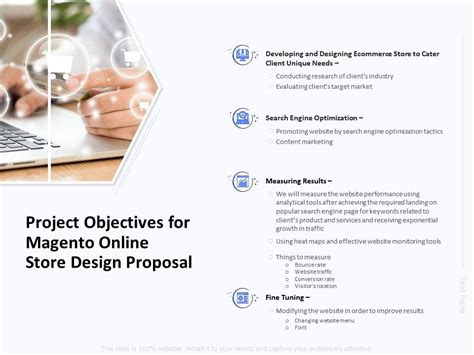 Project Objectives For Magento Online Store Design Proposal Ppt Outline Layouts Presentation