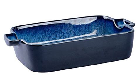Small Vintage Rectangular Ceramic Baking Pan With Handle Cheese Baked