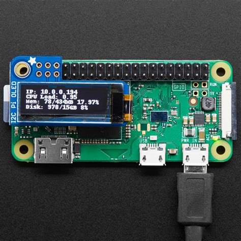 Adafruit Pioled 128x32 Monochrome Oled Add On For Raspberry Pi Pimoroni
