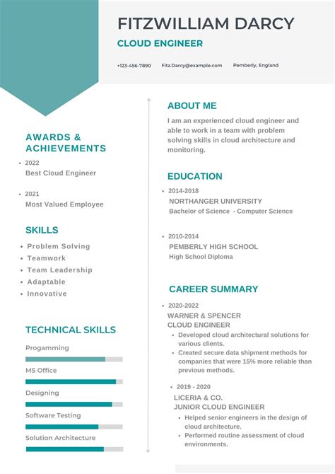 How To Build A Cloud Engineer Resume