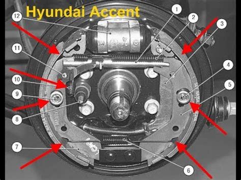 Hyundai Accent (хендай акцент) ЗАМЕНА задних Колодок - YouTube