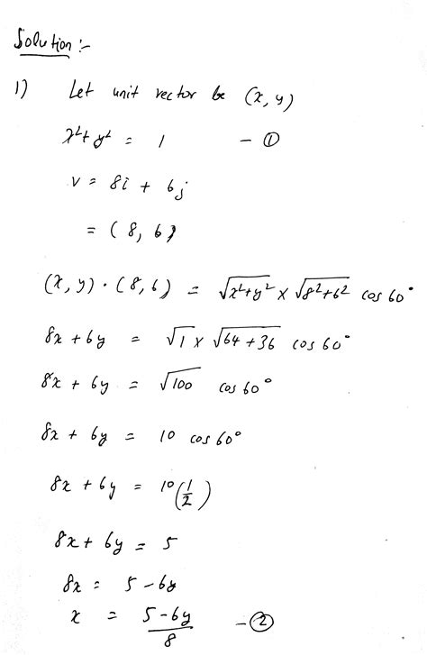 [solved] Find Two Unit Vectors That Make An Angle Of Course Hero
