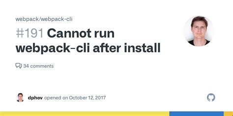 Cannot Run Webpack Cli After Install · Issue 191 · Webpackwebpack Cli