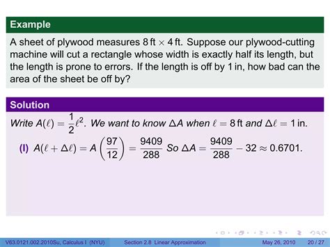 lesson 12 linear approximation ppt