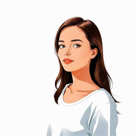 Girl Using Vector Set White Background Isolated A High Qua Premium Ai Generated Vector