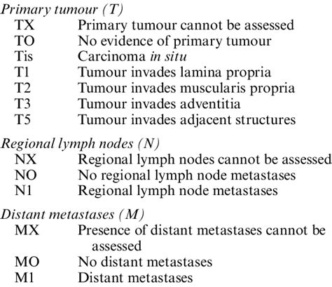 Cancer Staging Tnm Chart