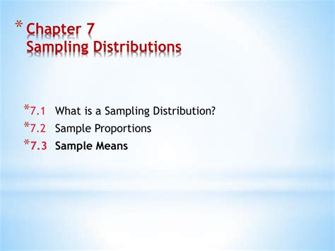 Ppt Chapter 7 Sampling Distributions Powerpoint Presentation Free