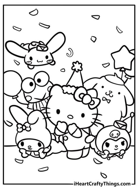 Sanrio Coloring Pages Hello Kitty And Friends