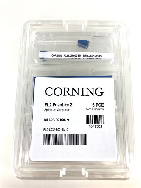 Corning Fl2 Lcu 900 Sm 6 Fuselite 2 Splice On Connector Lc Sm 900 Um