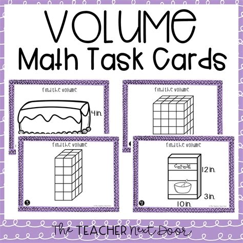 5th Grade Volume Task Cards Volume Center Volume Game The Teacher