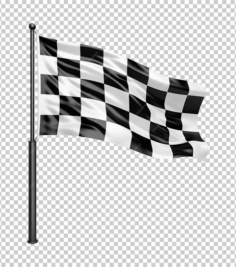 Гоночный флаг изолирован на прозрачном фоне Премиум Psd Файл