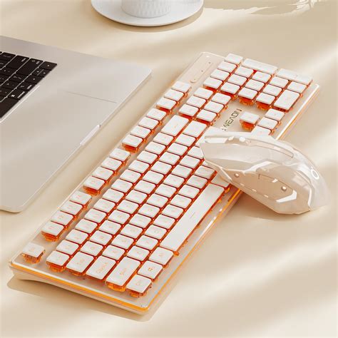 Seunkwang Eweadn V3 Wireless Keyboard And Mouse With Single Backlit Metal Panel Bluetooth 2 4g