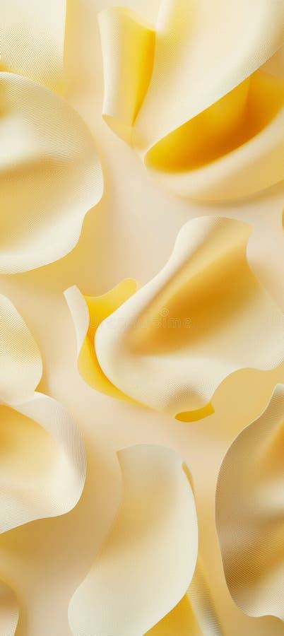Smooth Undulating Folds Of Yellow Fabric Create A Visually Soothing Abstract Composition With