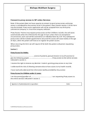 Fillable Online Proxy Access Form Docx Fax Email Print PdfFiller
