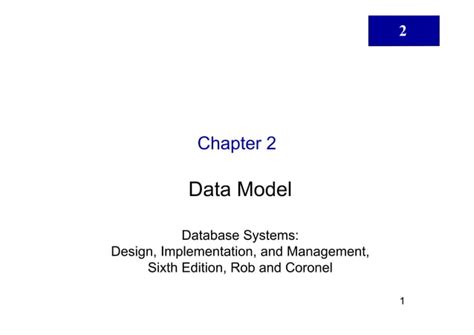 Database Design Implementation And Management Chapter02 Pdf