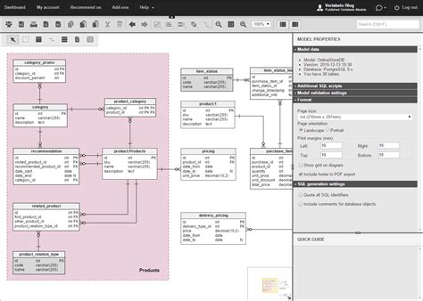 Tip How To Export Selected Tables As An Image Vertabelo Database Modeler