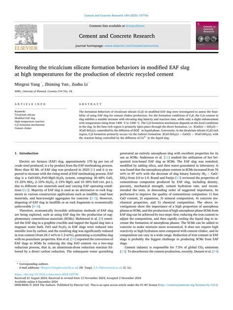 Pdf Revealing The Tricalcium Silicate Formation Behaviors In Modified