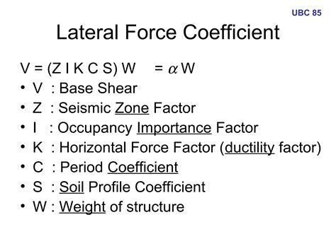 Equivalent Lateral Force Design Ppt Civil Engineering Industry Industries