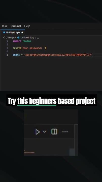 Beginner Base Project To Practice Python Education Shorts Python Pythonforbeginners Chagpt
