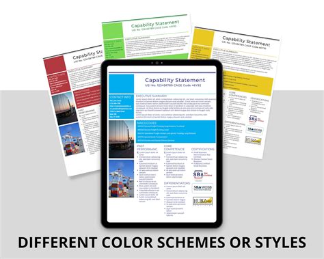 Editable Logistics Capability Statement Template Government Marketing Canva Etsy