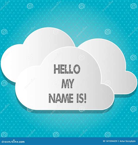 Handwriting Text Hello My Name Is Concept Meaning Introduce Yourself Meeting Someone New