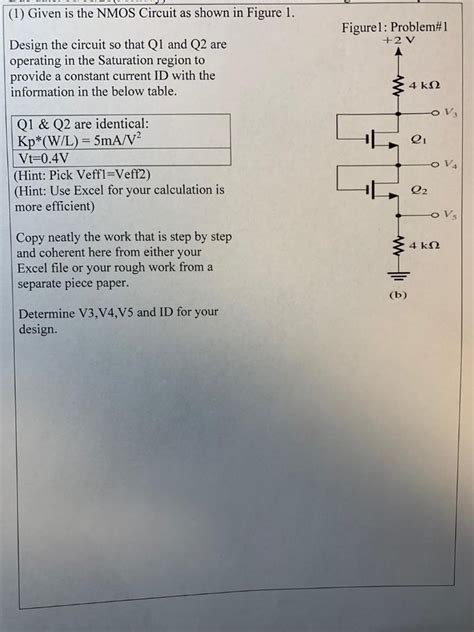 Solved Given Is The NMOS Circuit As Shown In Figure Chegg Com