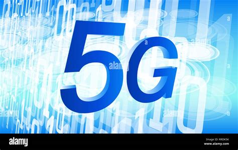 Security In 5g Technology Binary Numbers Design Algorithm Digital Transformation Stock Vector