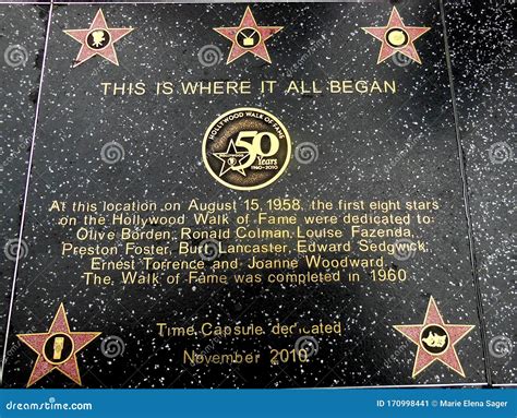 Stars On The Hollywood Walk Of Fame Editorial Photo Image Of Stars